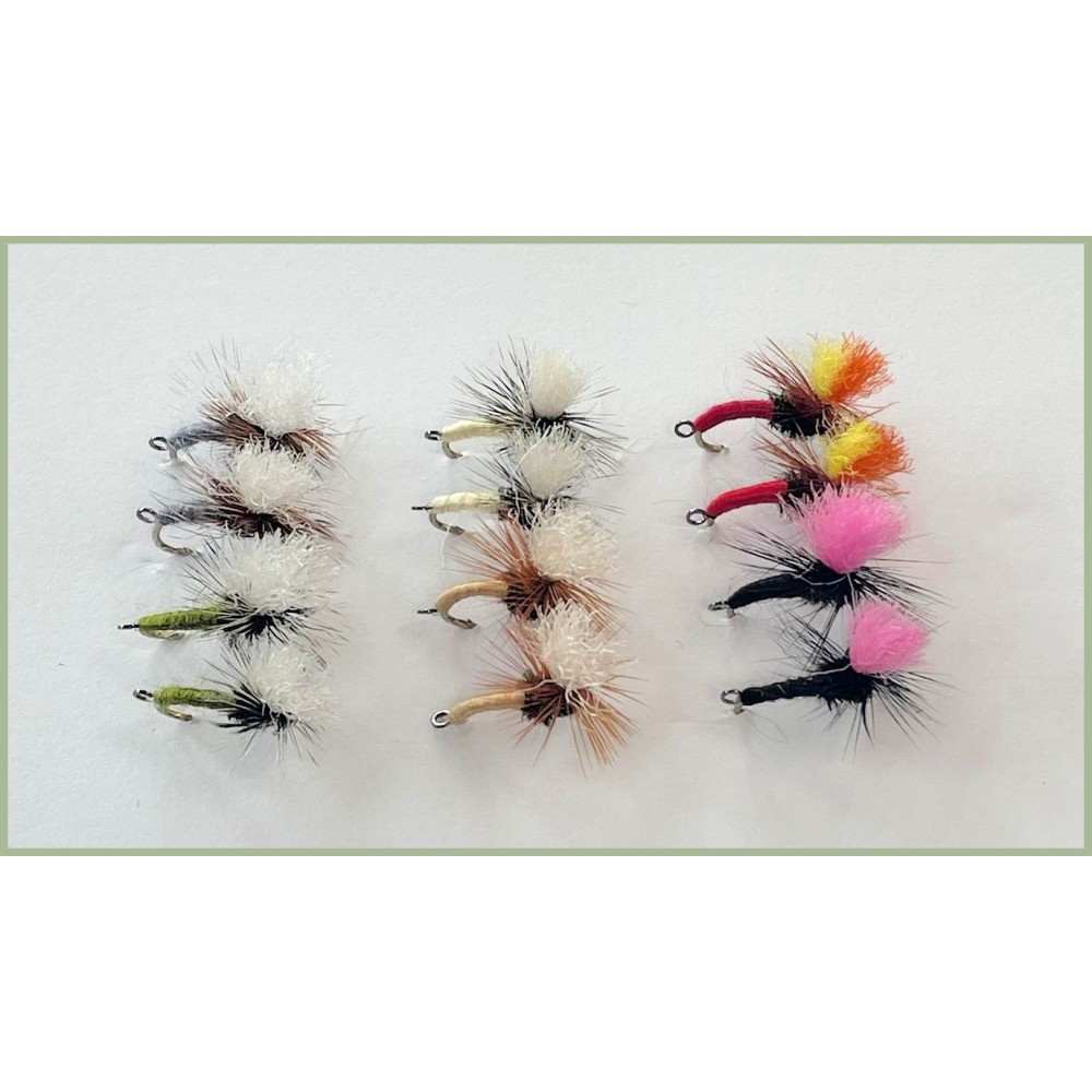 12 Klink and Dink Dry Flies fishing fly-Troutflies UK