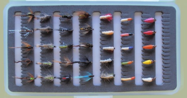 boxed fishing flies, slimeline magnetic box Troutflies UK