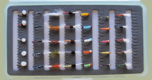 boxed fishing flies, slimeline magnetic box Troutflies UK