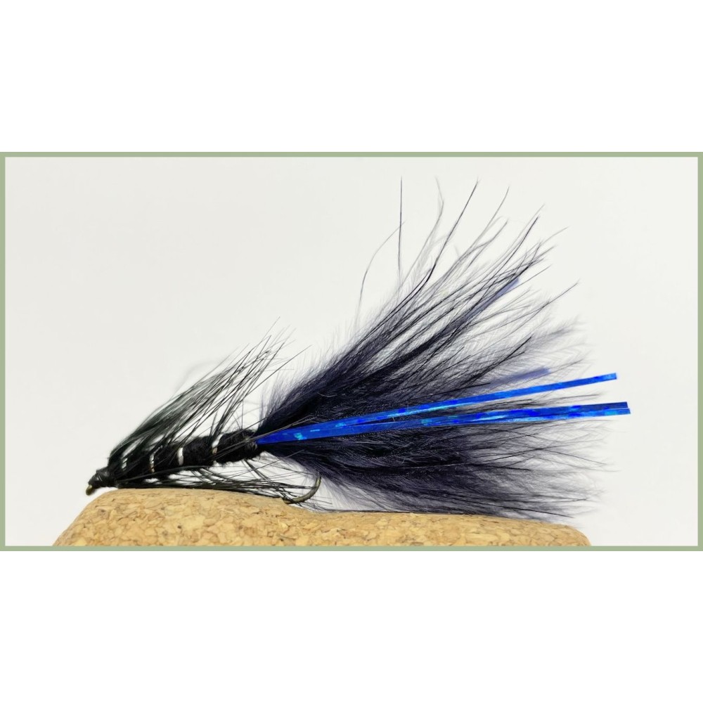 Black/Blue Flash Damsel - Troutflies UK