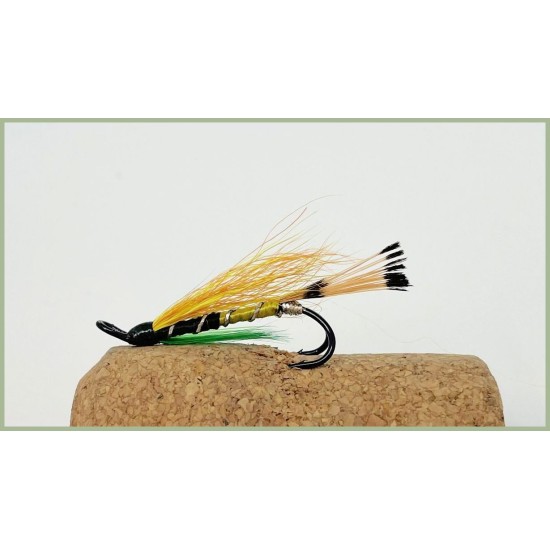 Green Highlander double hook salmon fishing fly - Troutflies UK