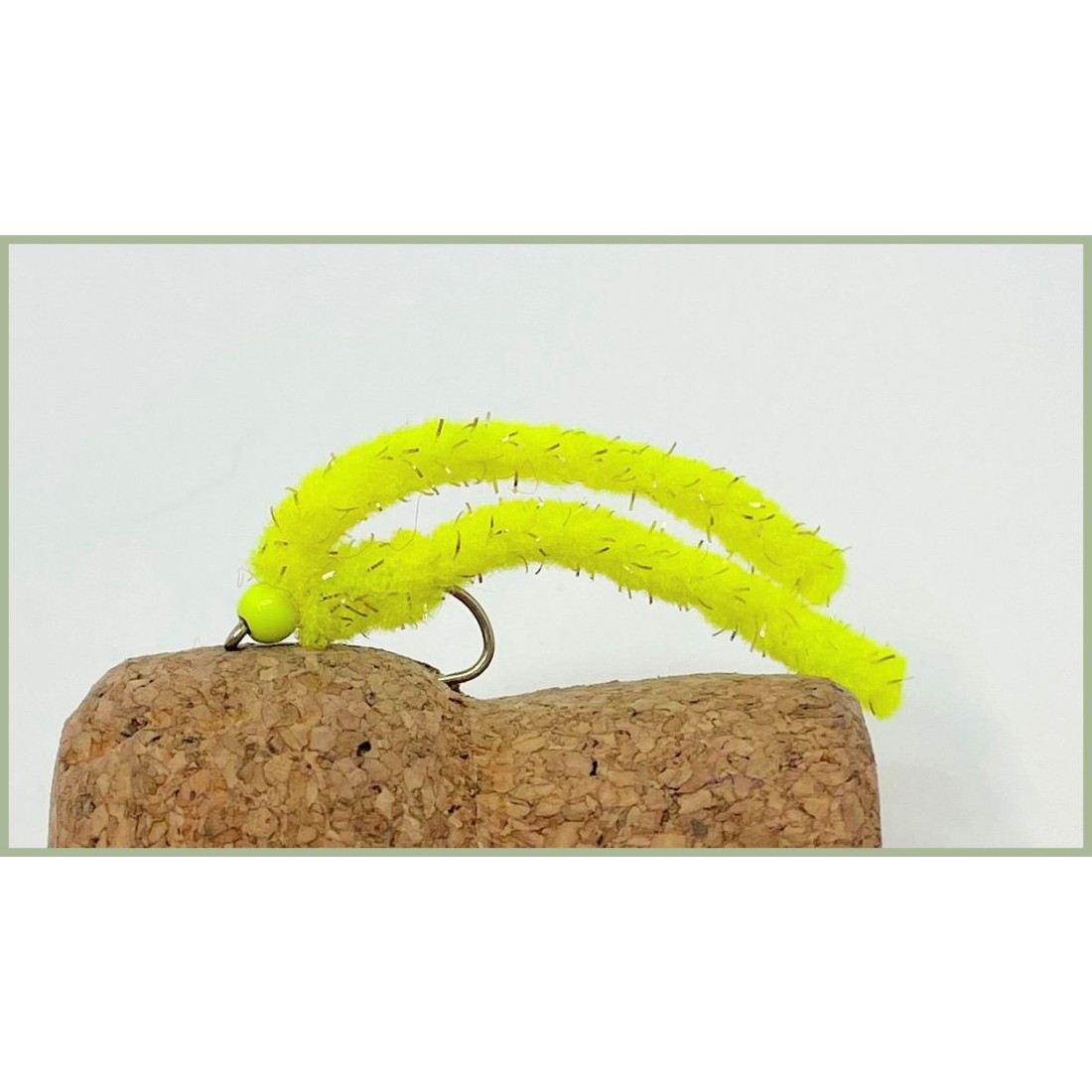 Hot Head Two Tail Mop Fly - Yellow Troutflies UK