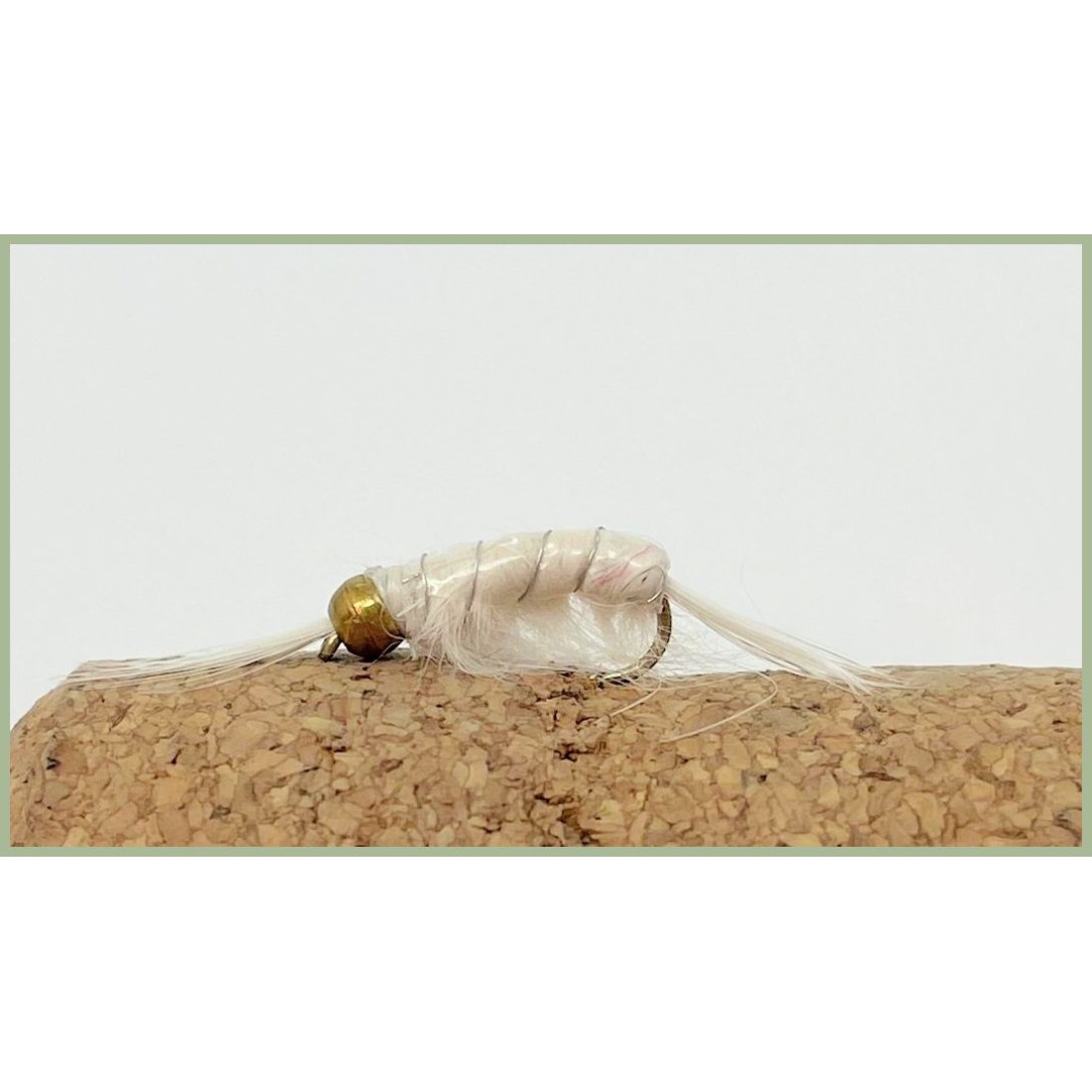 White scud shrimp fishing flies goldhead -Troutflies UK