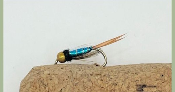 Goldhead Blue Arrow Nymph trout fly -Troutflies UK