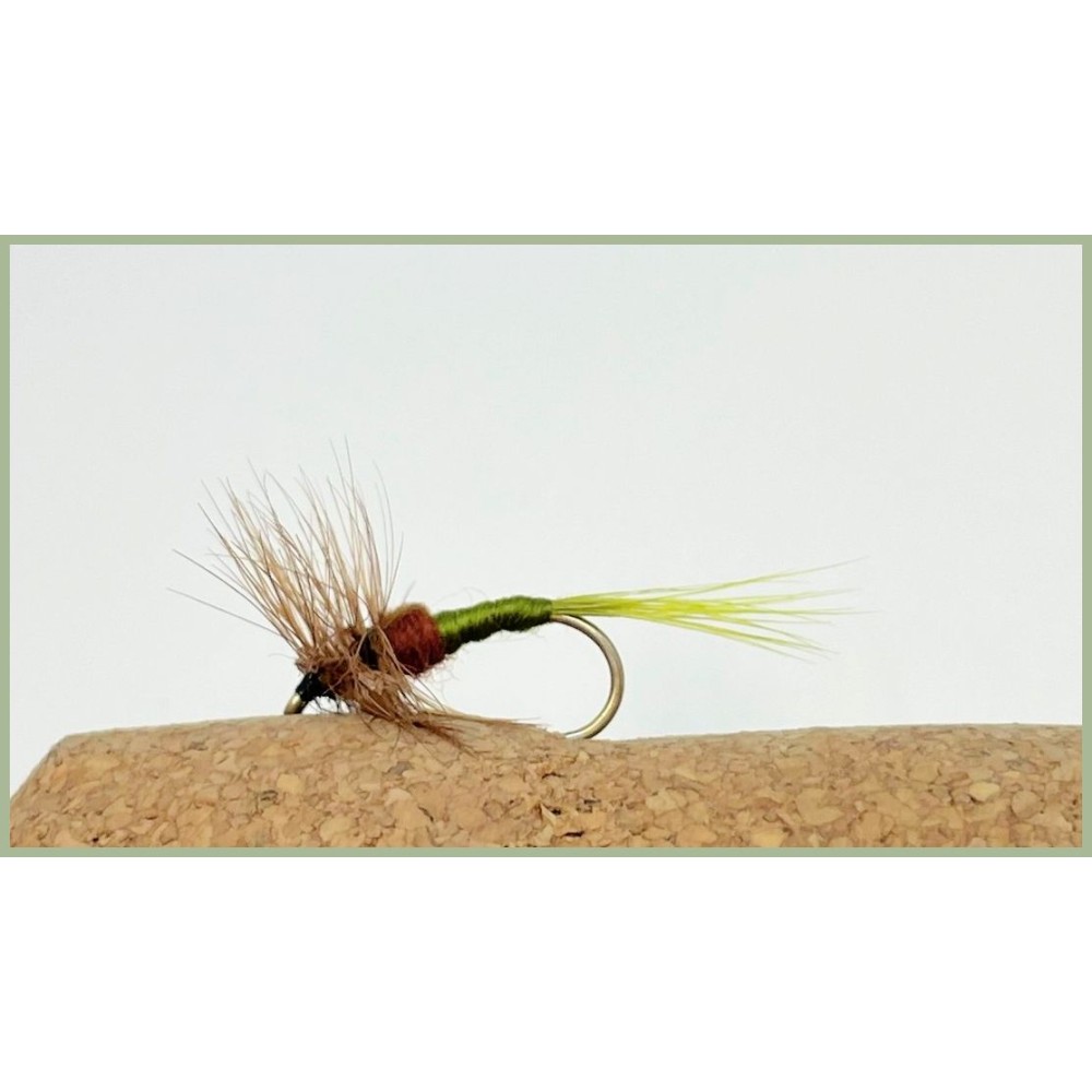 Barbless Hatching Olive dry trout fishing fly - Troutflies UK