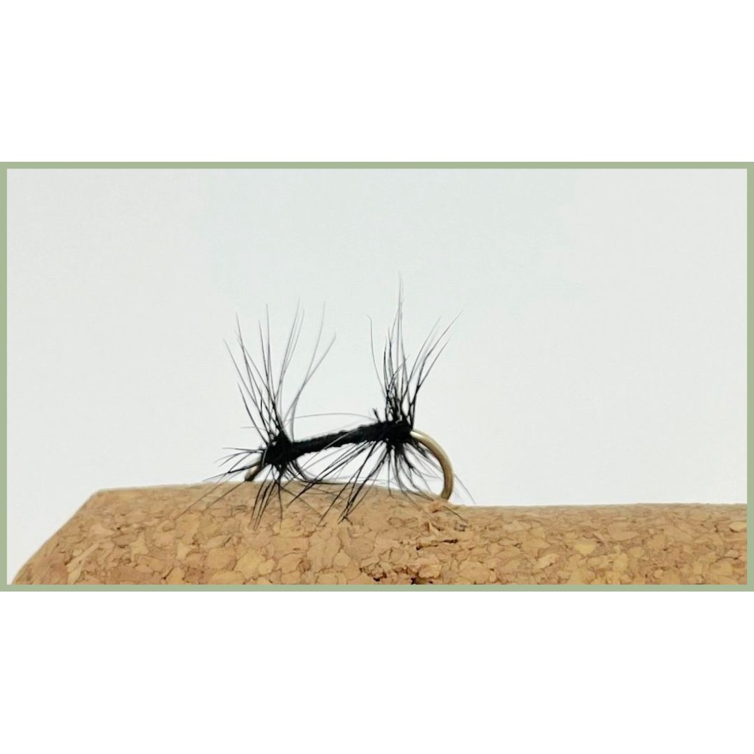 Barbless Knotted Midge & Barbless Black Spider dry trout fishing flies