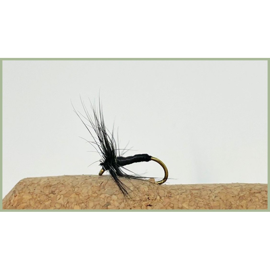 Barbless Knotted Midge & Barbless Black Spider dry trout fishing flies