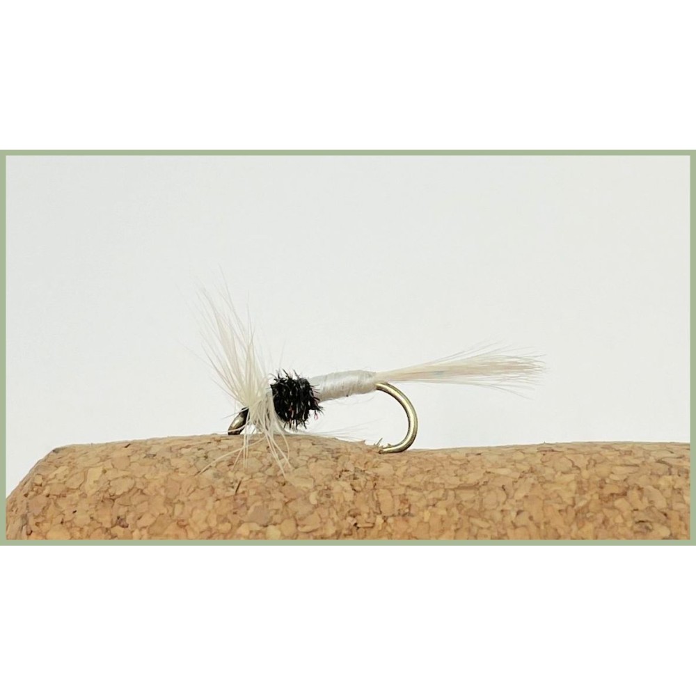 Barbless dry white trout fishing flies for fly fishing- Troutflies UK