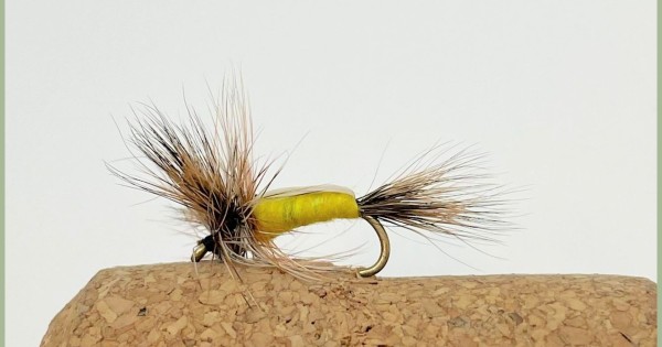 Yellow humpy Trout Fishing Fly - Troutflies UK