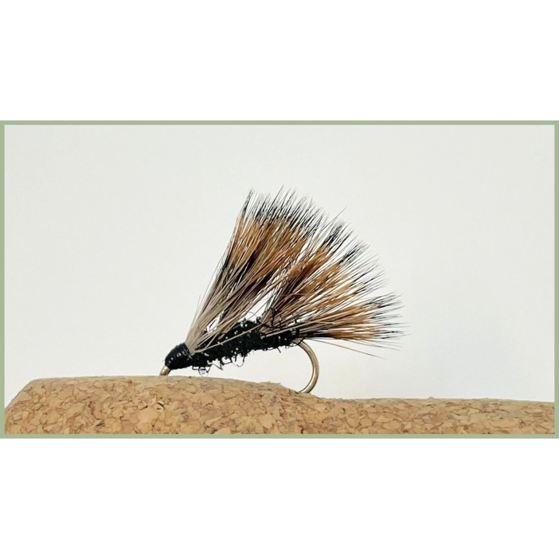 Barbless Black Sedgehog Fishing Fly Troutflies UK