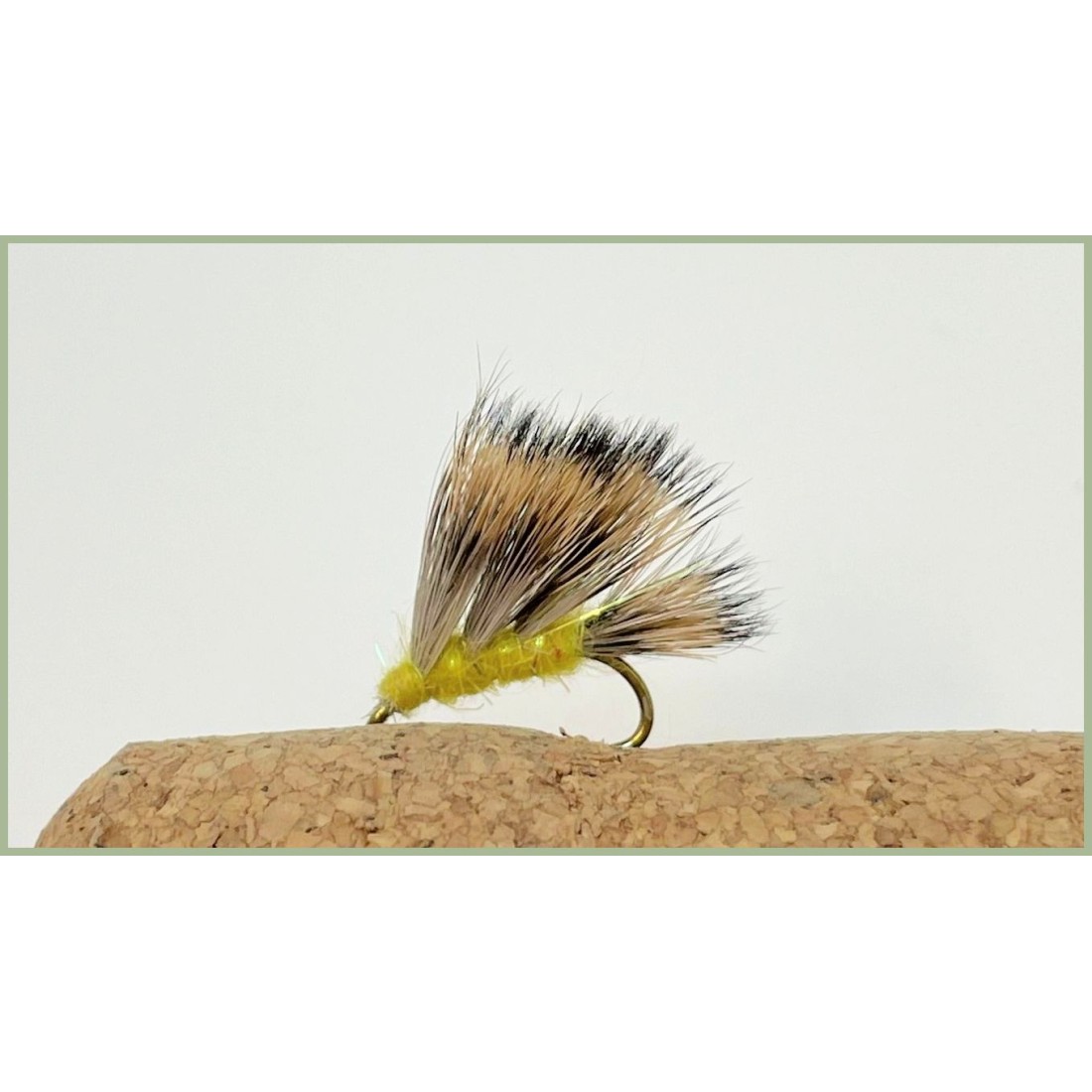 Barbless Yellow Sedgehog Fishing Fly Troutflies UK