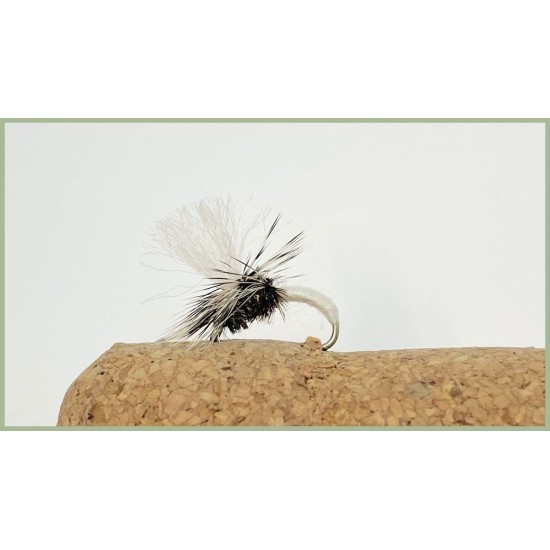 Barbless White Klinkhammer Parachute dry trout fly - Troutflies UK
