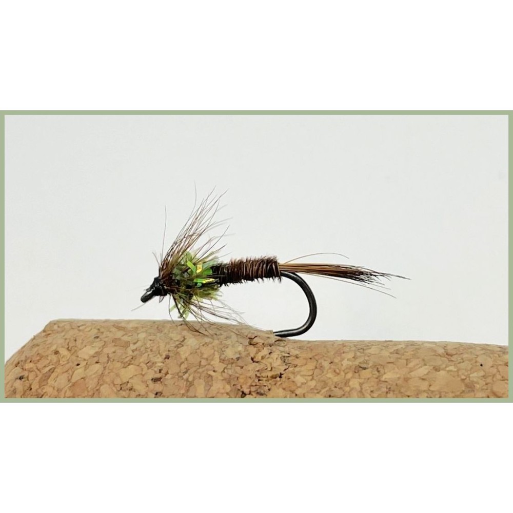 Barbless Olive Cruncher -Troutflies UK