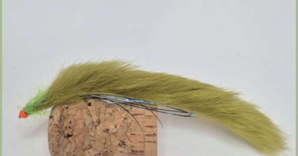 Hothead olive blue snake fly, zonker lure fly fishing - Troutflies UK