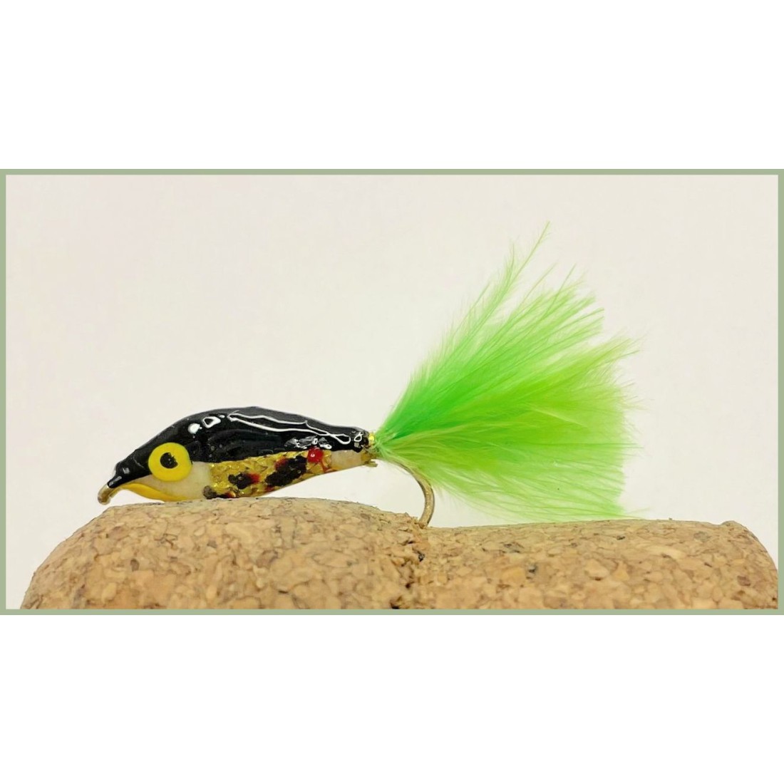 Barbless Epoxy minnow chartreuse - Troutflies UK