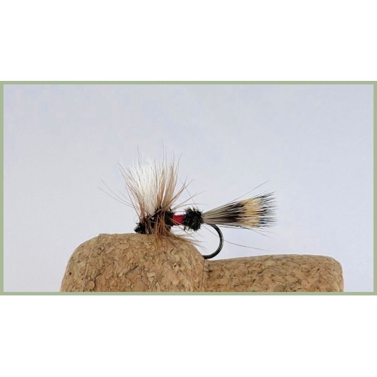 32 barbless wulff flies for fly fishing in a trout fly box by Troutflies UK