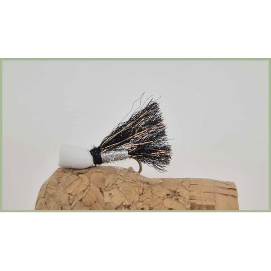 Barbless Black Sedgehog Fishing Fly Troutflies UK