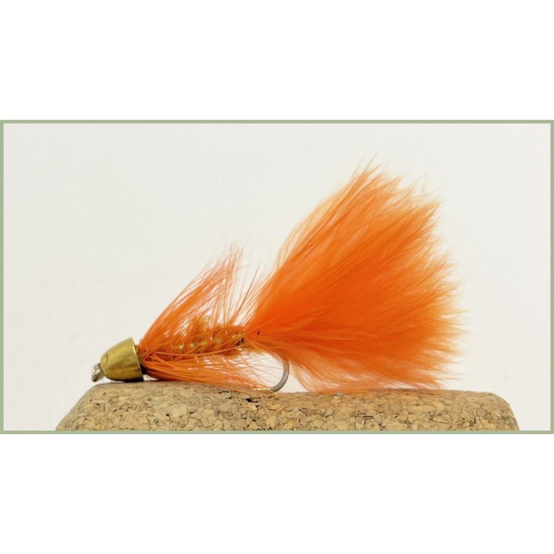 Orange Bullet Conehead weighted fishing flies - Troutflies UK