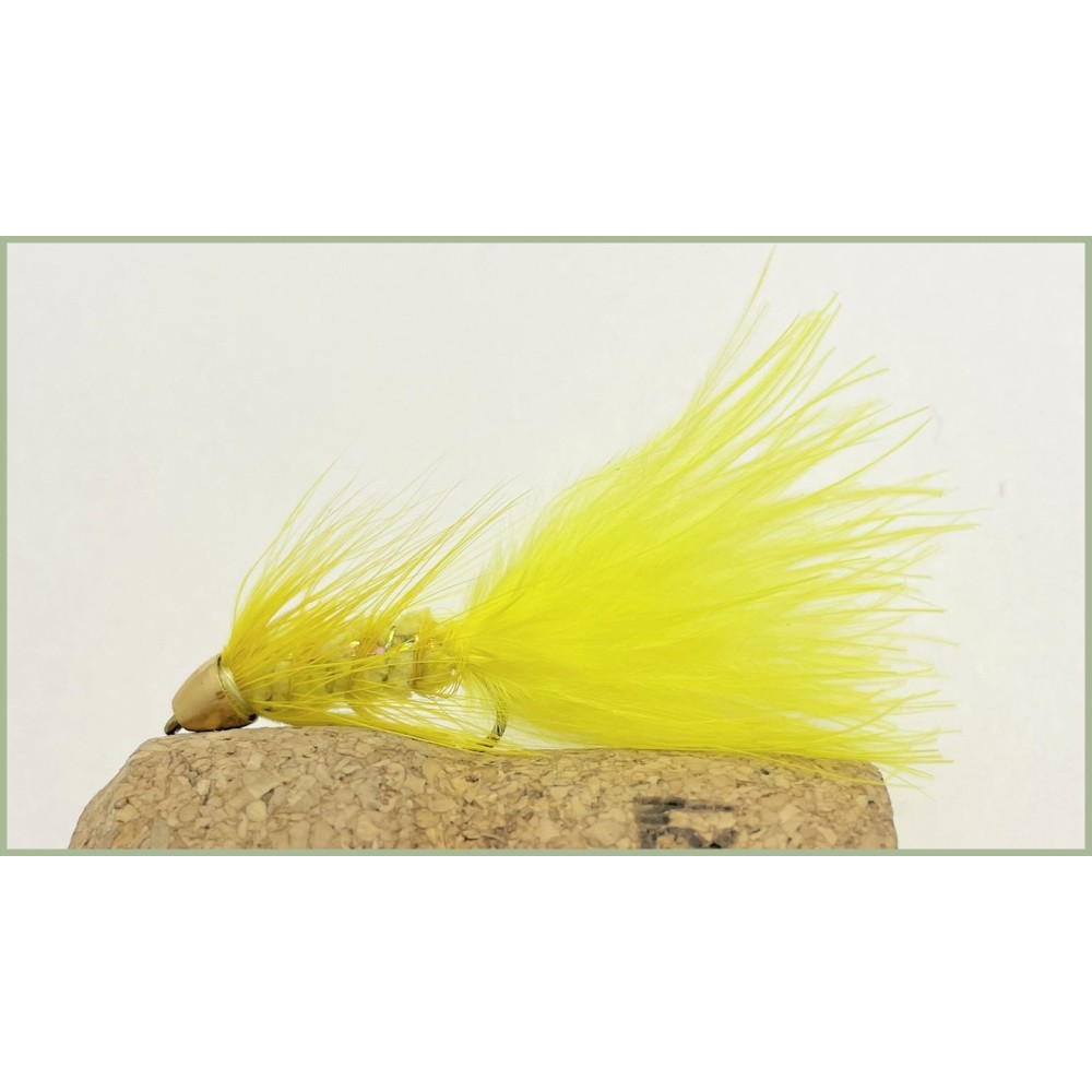 Yellow Conehead weighted fishing flies - Troutflies UK