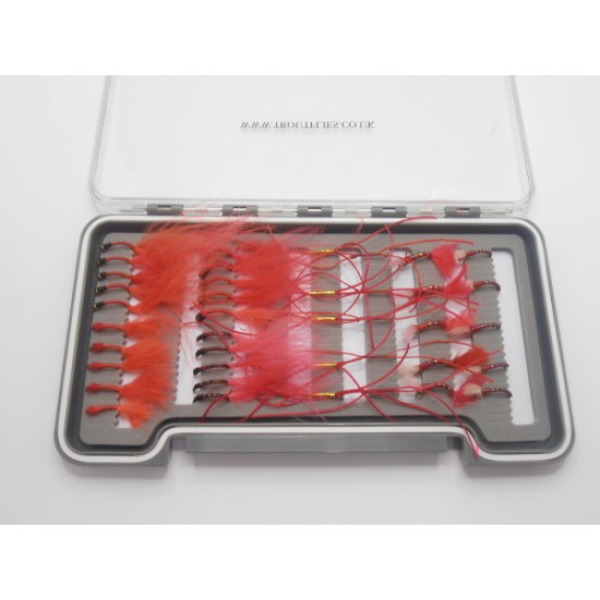 Blood Worm Nymph Fishing Flies Boxed - Troutflies UK