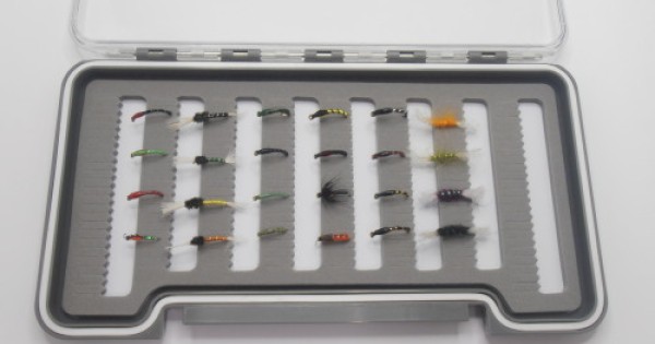 Boxed Trout Fishing Flies 24 barbless Buzzer by Troutflies UK
