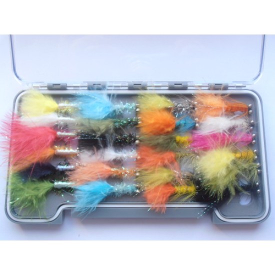 24 Bead Eye Lures Boxed Set - Troutflies UK