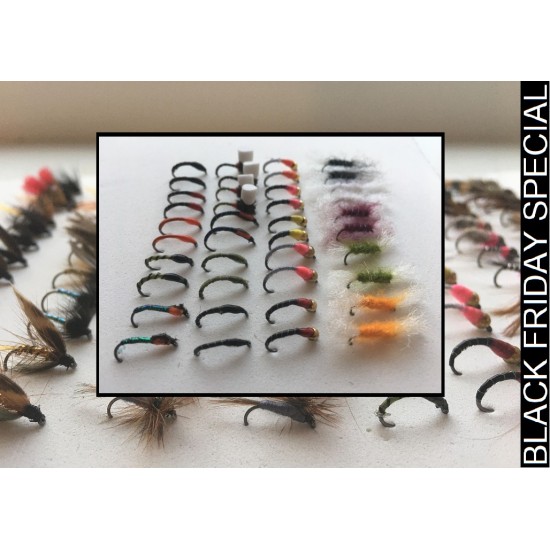 40 BARBLESS Buzzer Fly Pack - Specific Patterns - TROUTFLIES UK