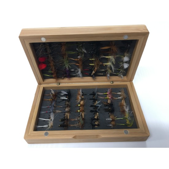 Traditional Wooden Fly Box - TROUTFLIES UK