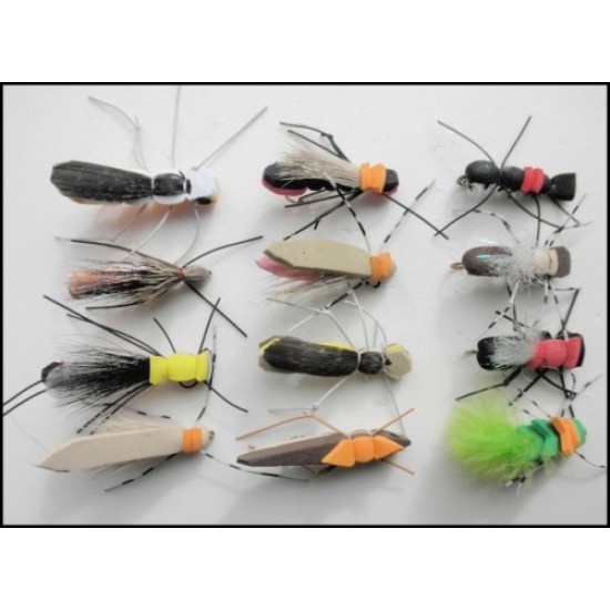 Foam bug fishing flies, floating still water- Troutflies UK