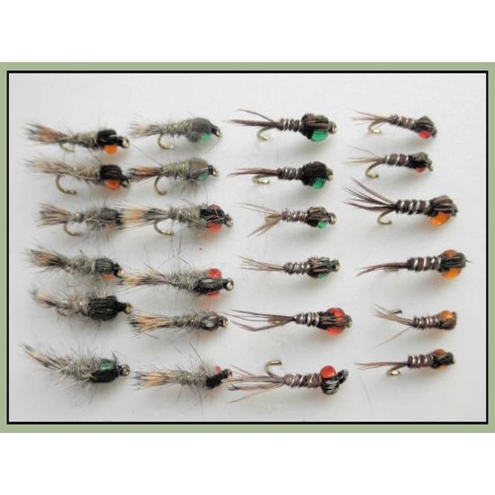 hothead nymph, coloured bead fly fishing -Troutflies UK