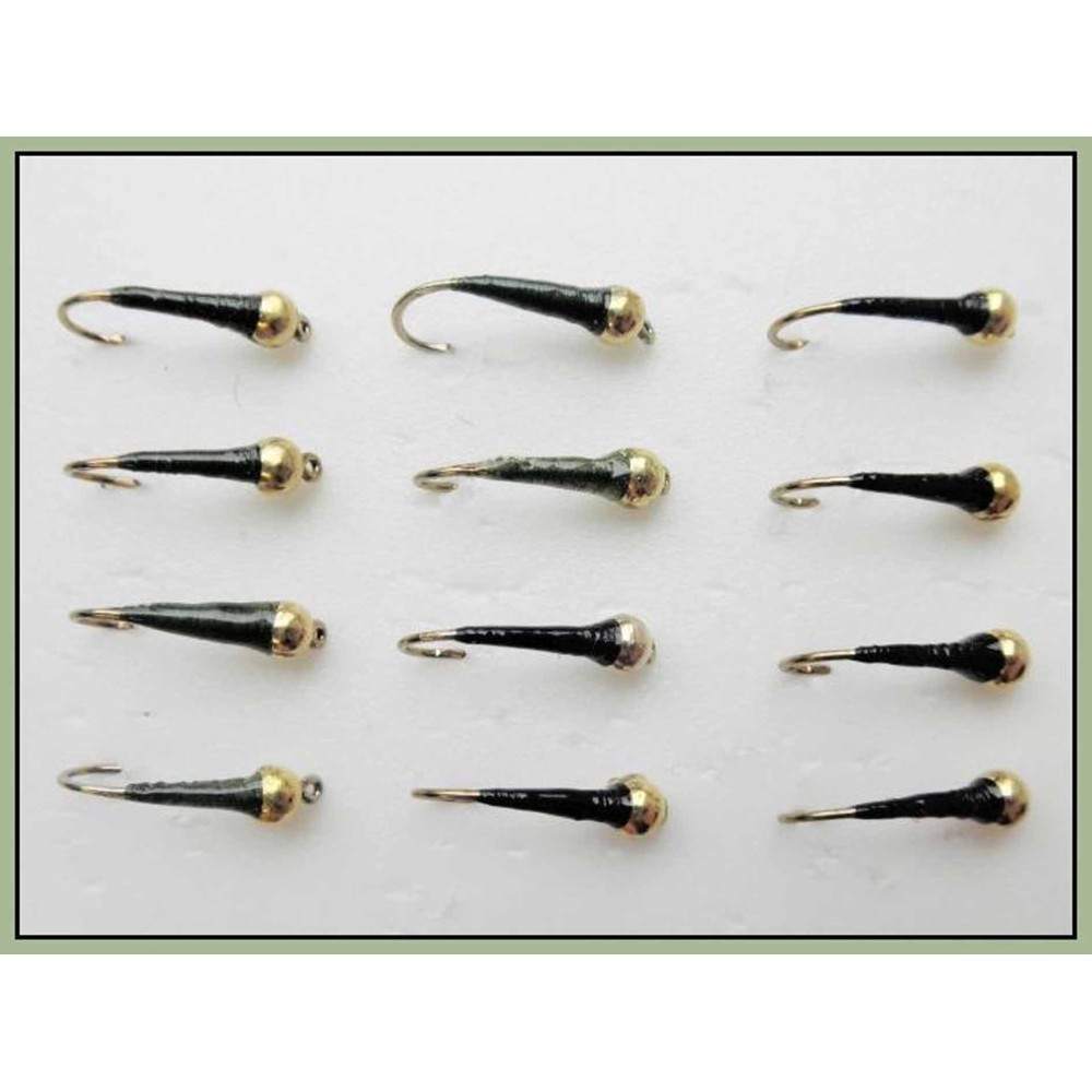 Gold Bead Epoxy Buzzers for fly fishing. sinking flies, winterTroutflies UK