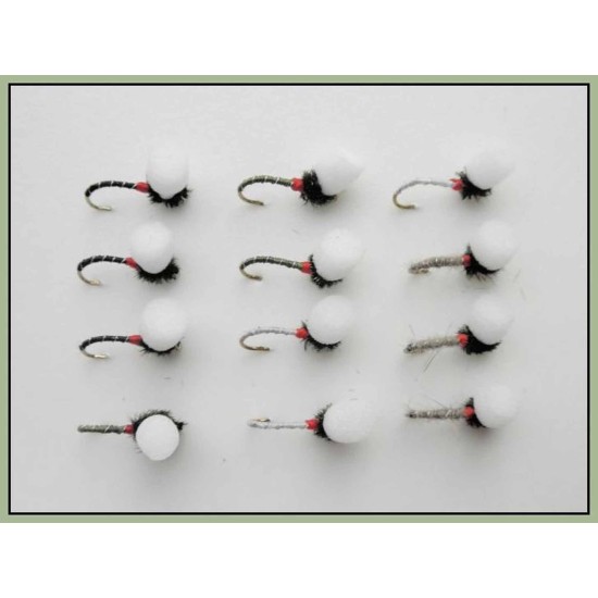suspender trout fishing flies mixed colours Troutflies UK