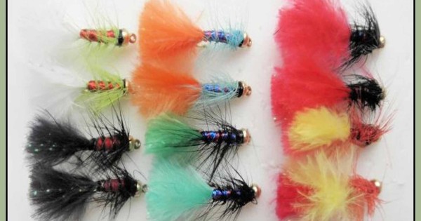 Barbless Mini Dancer fishing flies, lure fly, winter fly fishing ...
