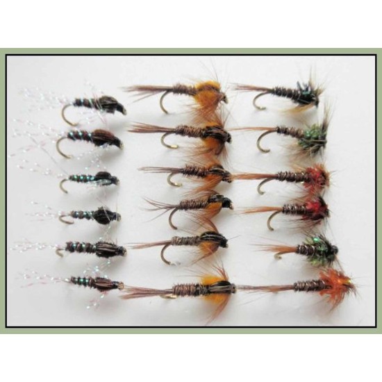 Cruncher and pheasant tail trout flies fly fishing river flies ...